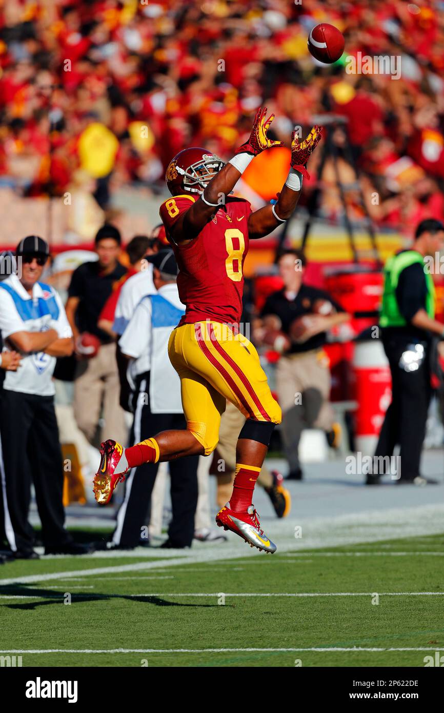 November 03, 2012: USC Trojans wide receiver George Farmer #8 in action ...