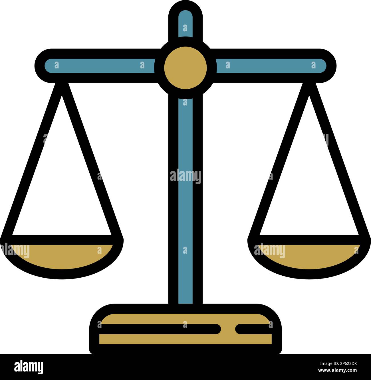 Police justice balance icon outline vector. Security law. Office guard ...