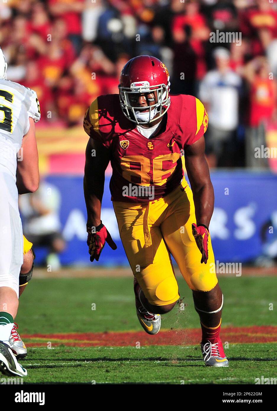 November 3, 2012: Xavier Grimble #86 of the Trojans in action during ...