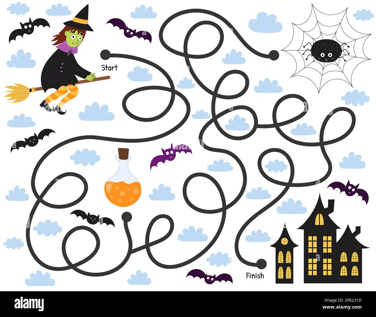 Magic maze puzzle Stock Vector Images - Alamy