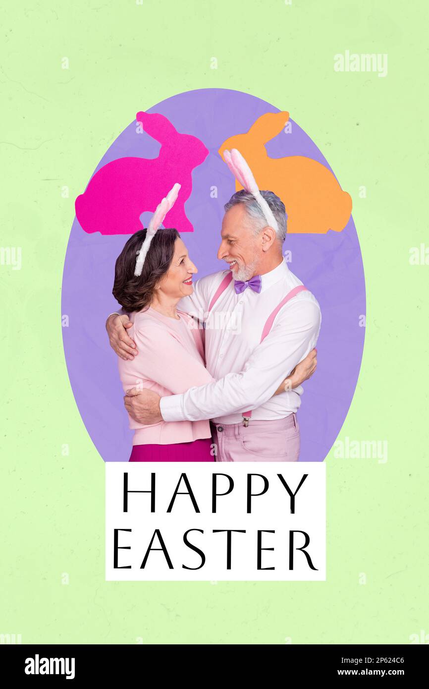 Cute easter couple rabbit heart hi-res stock photography and images - Alamy