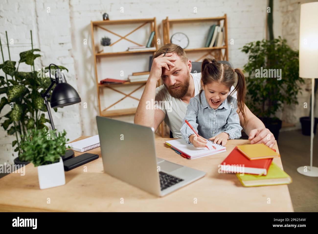 Preschool children working together on hi-res stock photography and ...