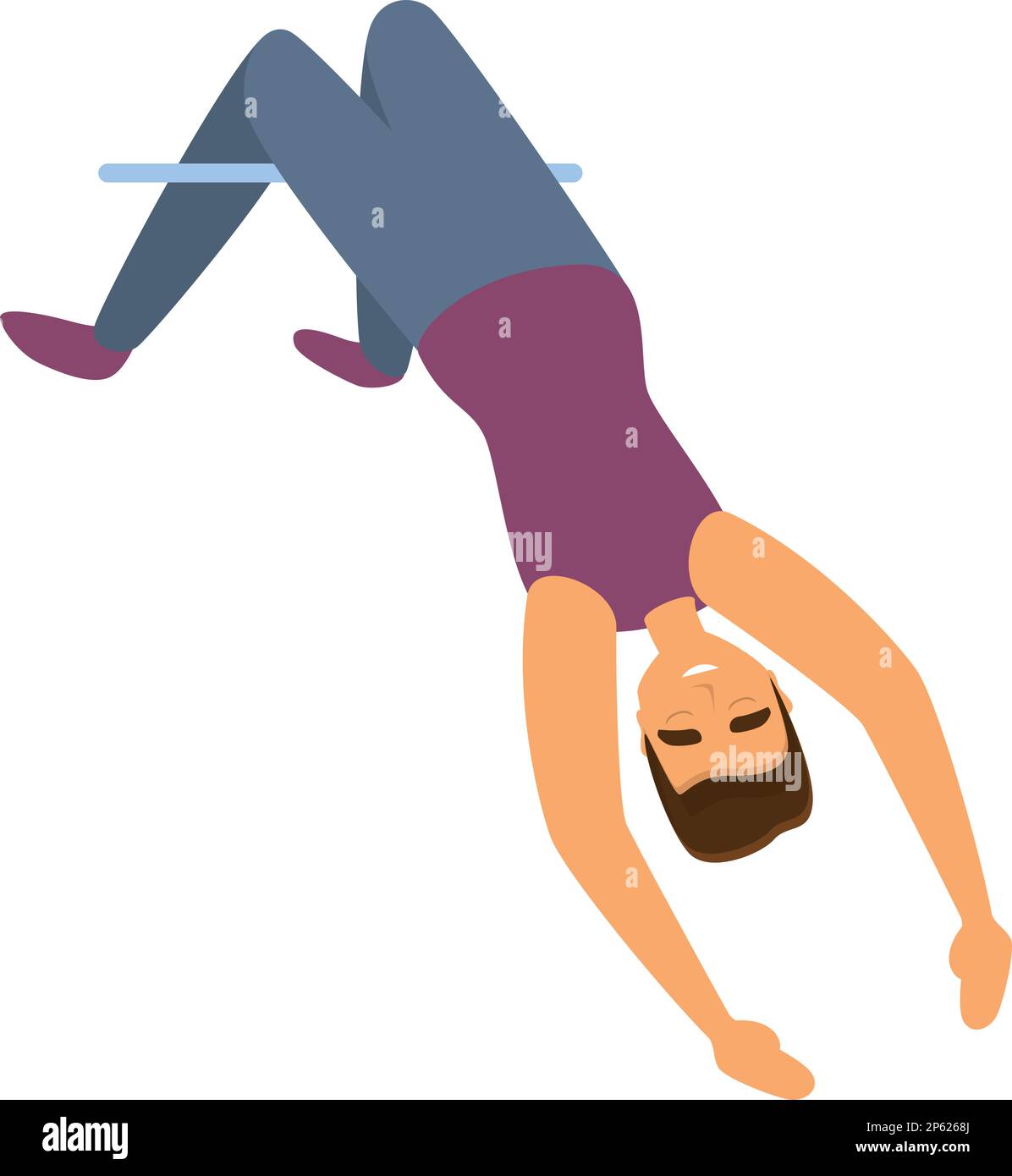 Man acrobat icon cartoon vector. Aerial hoop. Carnival balancing Stock ...