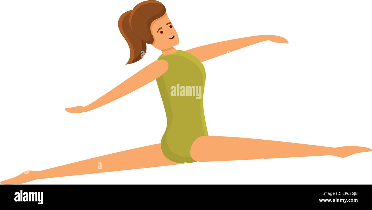 Sport jump icon cartoon vector. Circus dancer. Team catch Stock Vector ...