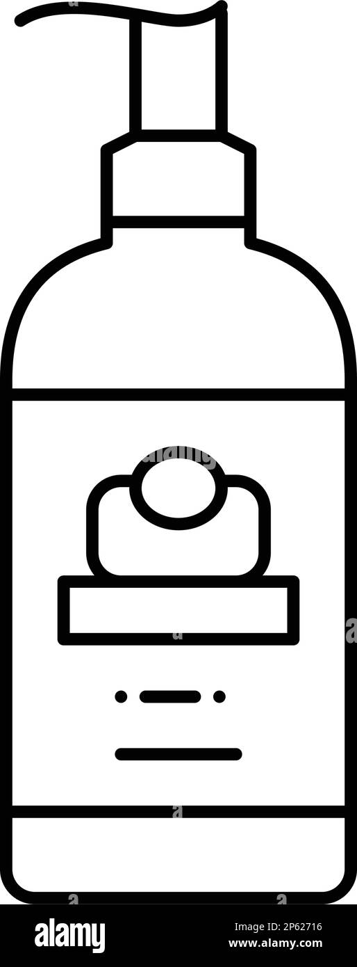 hair palm oil line icon vector illustration Stock Vector Image & Art ...