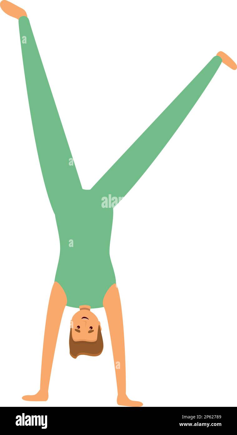 Man balancing icon cartoon vector. Circus performer. Aerial clown Stock ...