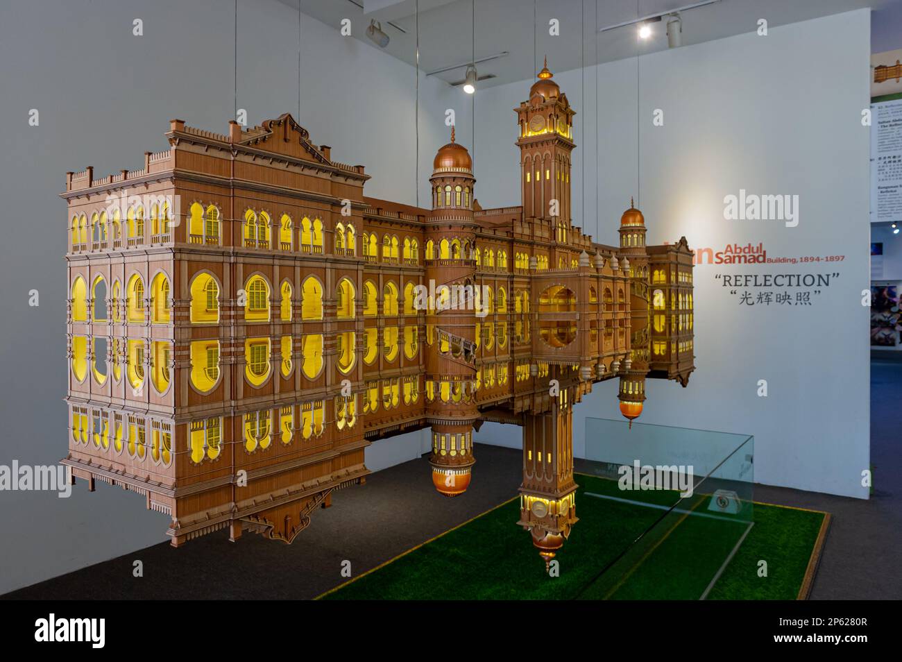 Reflection model of the sultan abdul samad building hi-res stock ...
