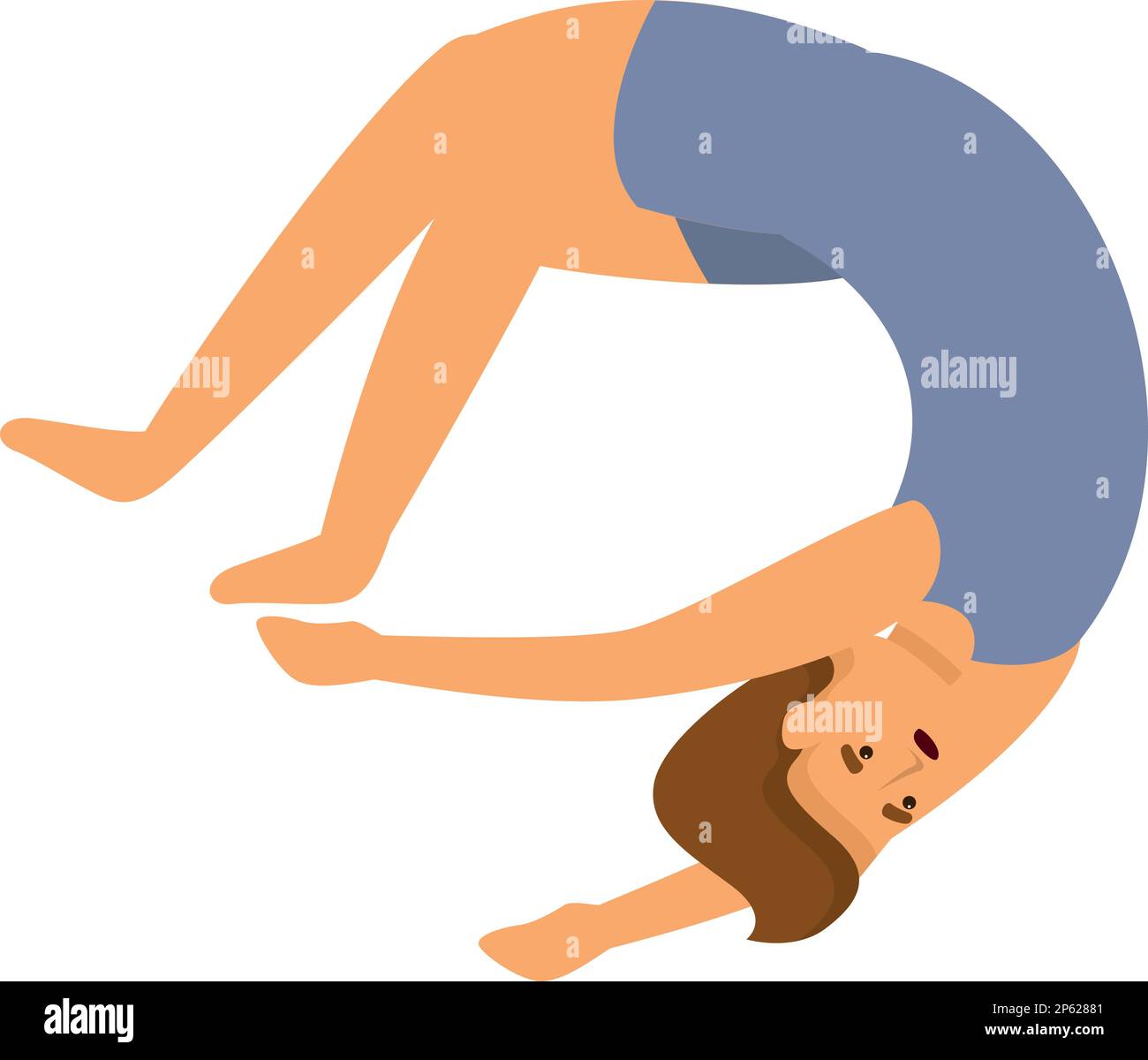 Gymnast icon cartoon vector. Aerial dancer. Festival profile Stock ...