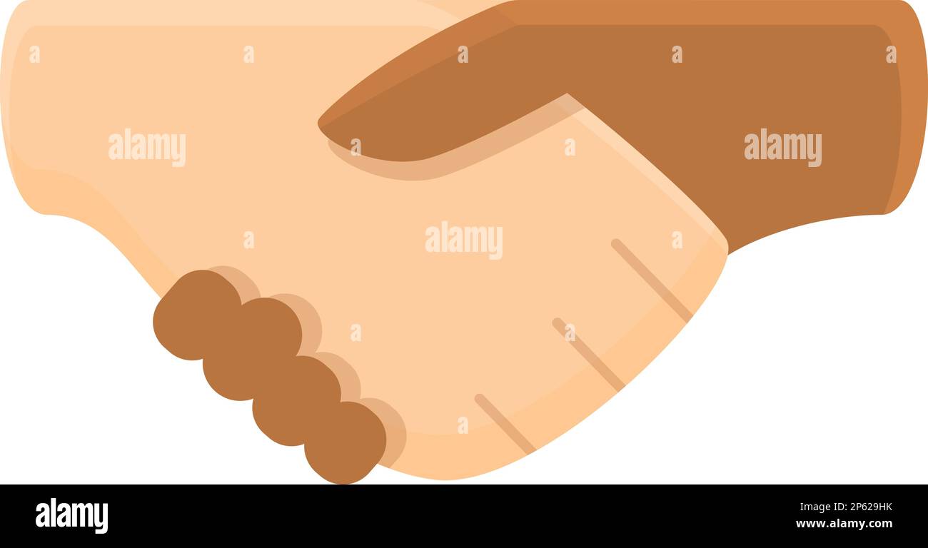 National trust icon cartoon vector. Hand shake. Partner people Stock ...