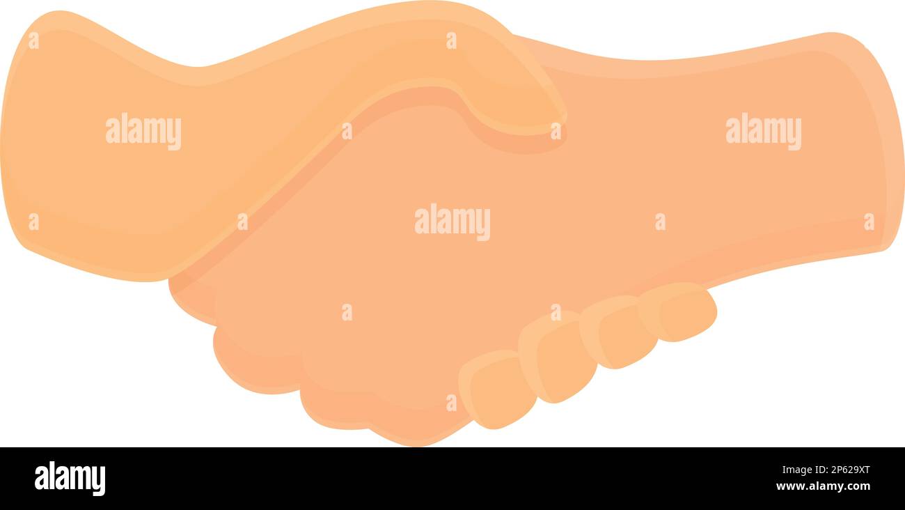 Support handshake icon cartoon vector. Trust hand. Team deal Stock ...