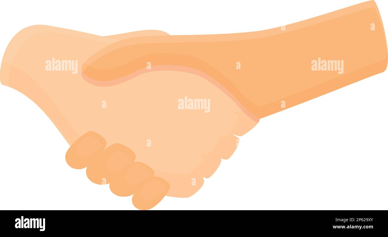 Handshake icon cartoon vector. Business trust. Partner care Stock ...