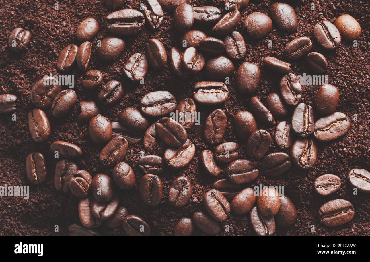 Closeup overhead shot espresso hi-res stock photography and images - Alamy