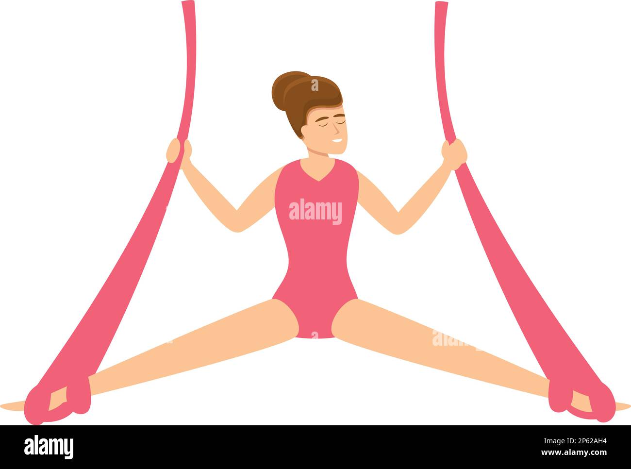 Girl balancing icon cartoon vector. Aerial acrobat. Sport art Stock ...