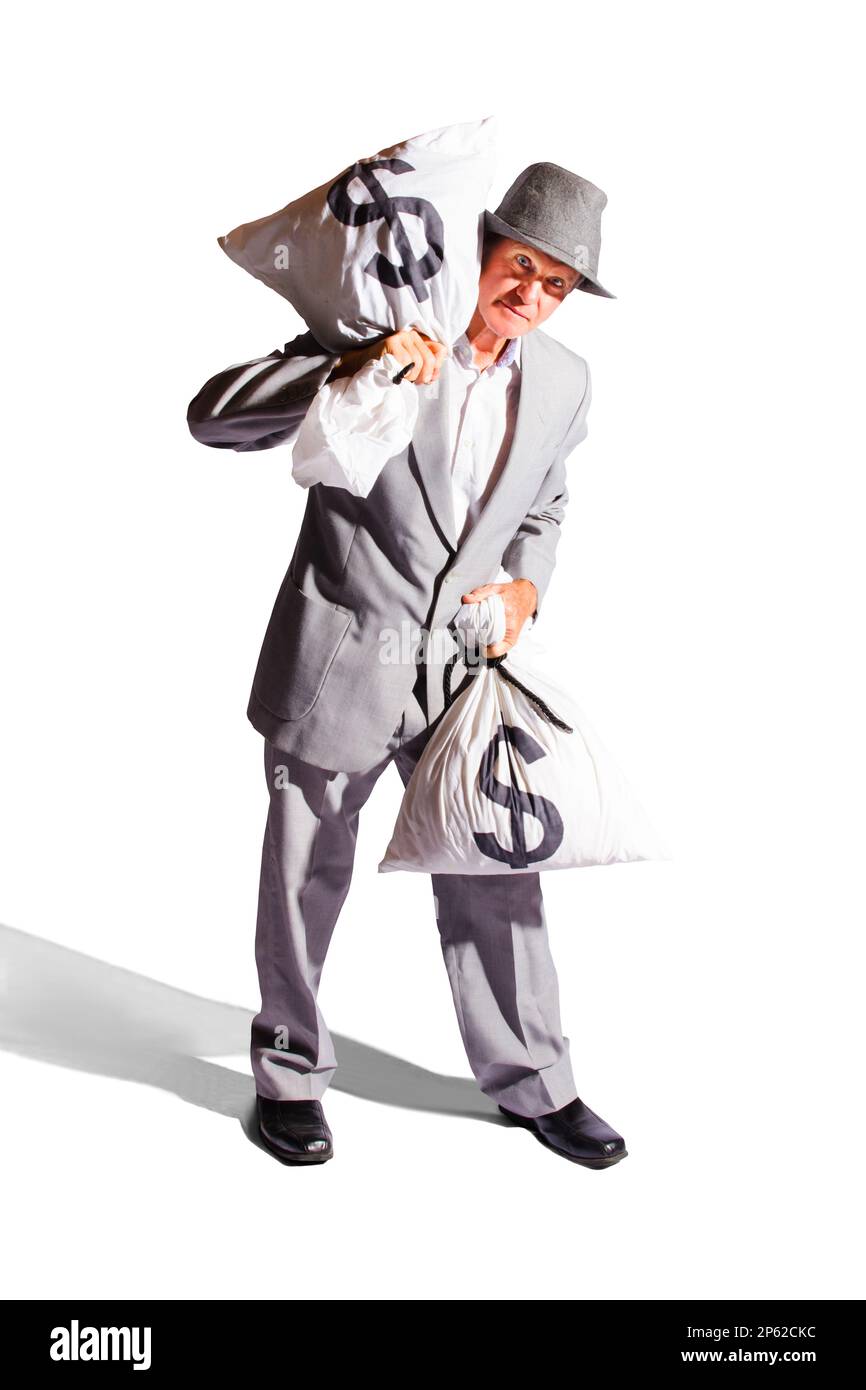 Man carrying big bags Cut Out Stock Images & Pictures - Alamy