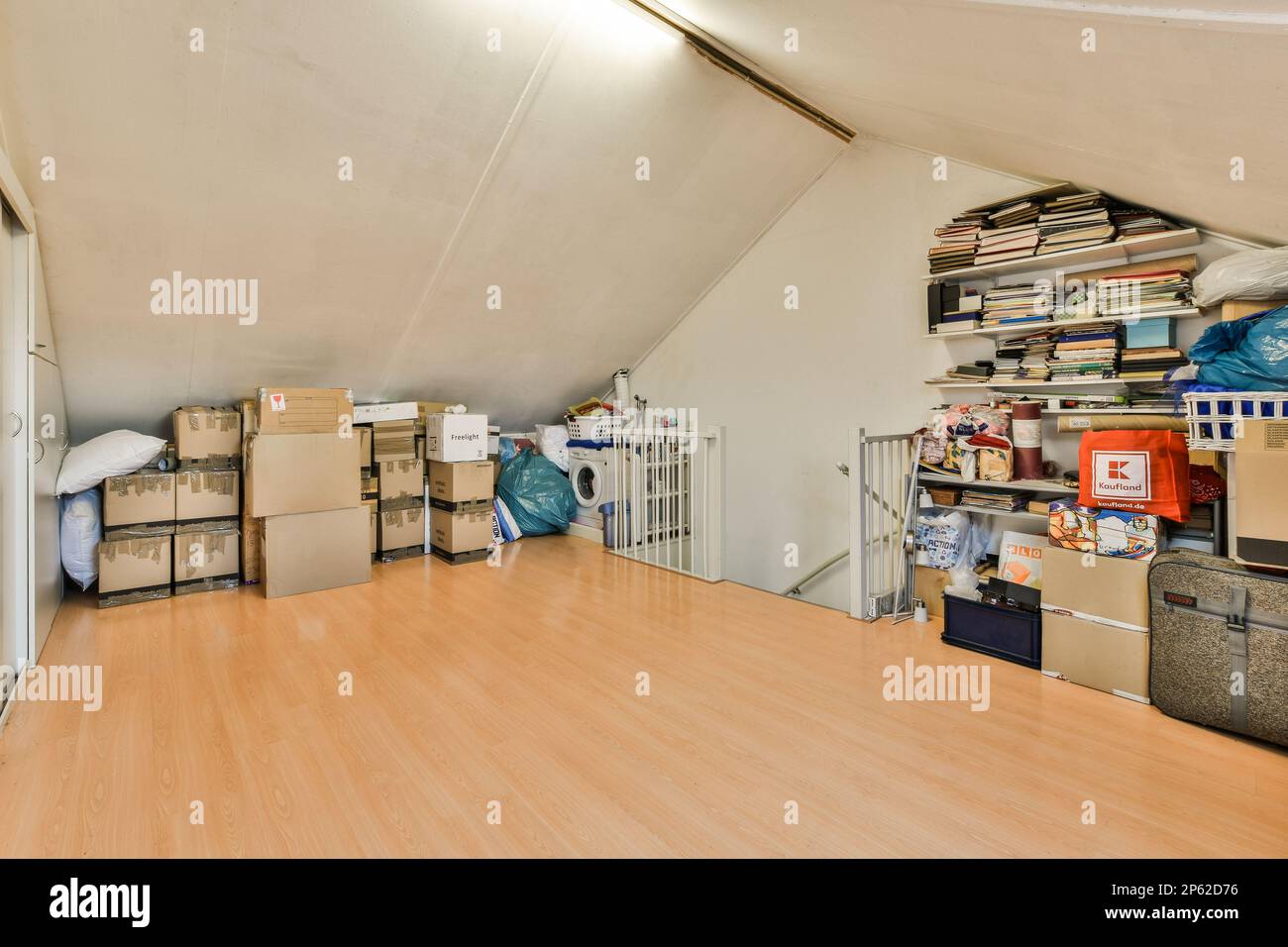 Amsterdam, Netherlands - 10 April, 2021: a room with lots of boxes on ...