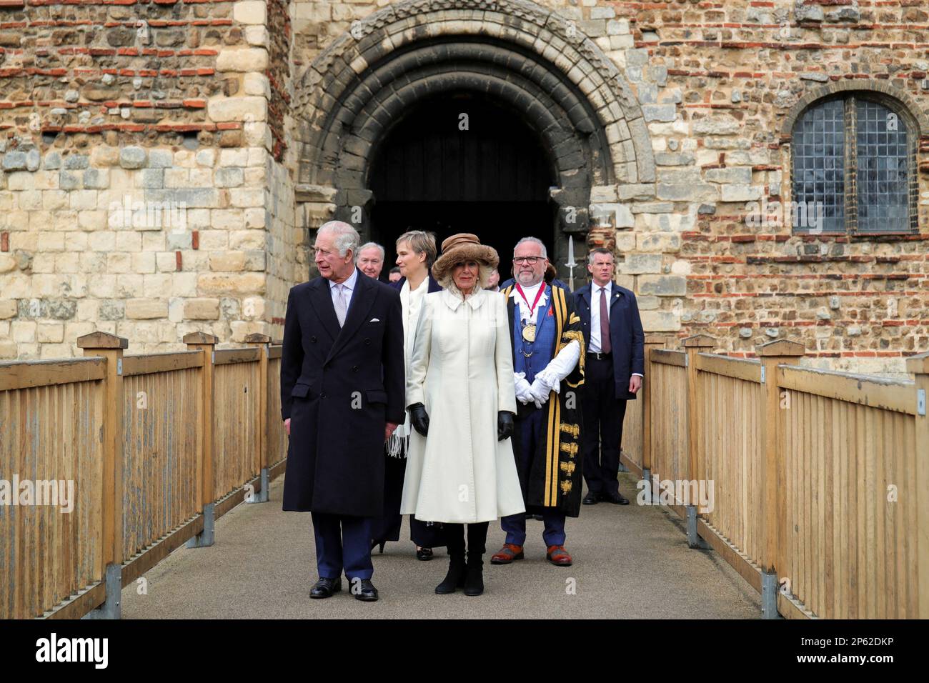 King Charles III and the Queen Consort during a visit to Colchester ...