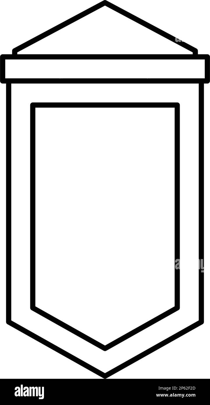 pennant flag web line icon vector illustration Stock Vector Image & Art - Alamy