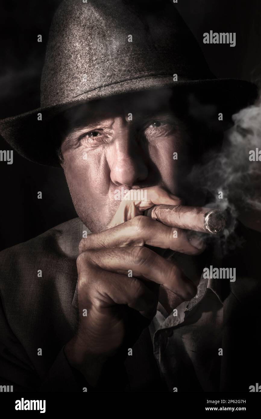 Smokey joe and the cigar Stock Photo - Alamy