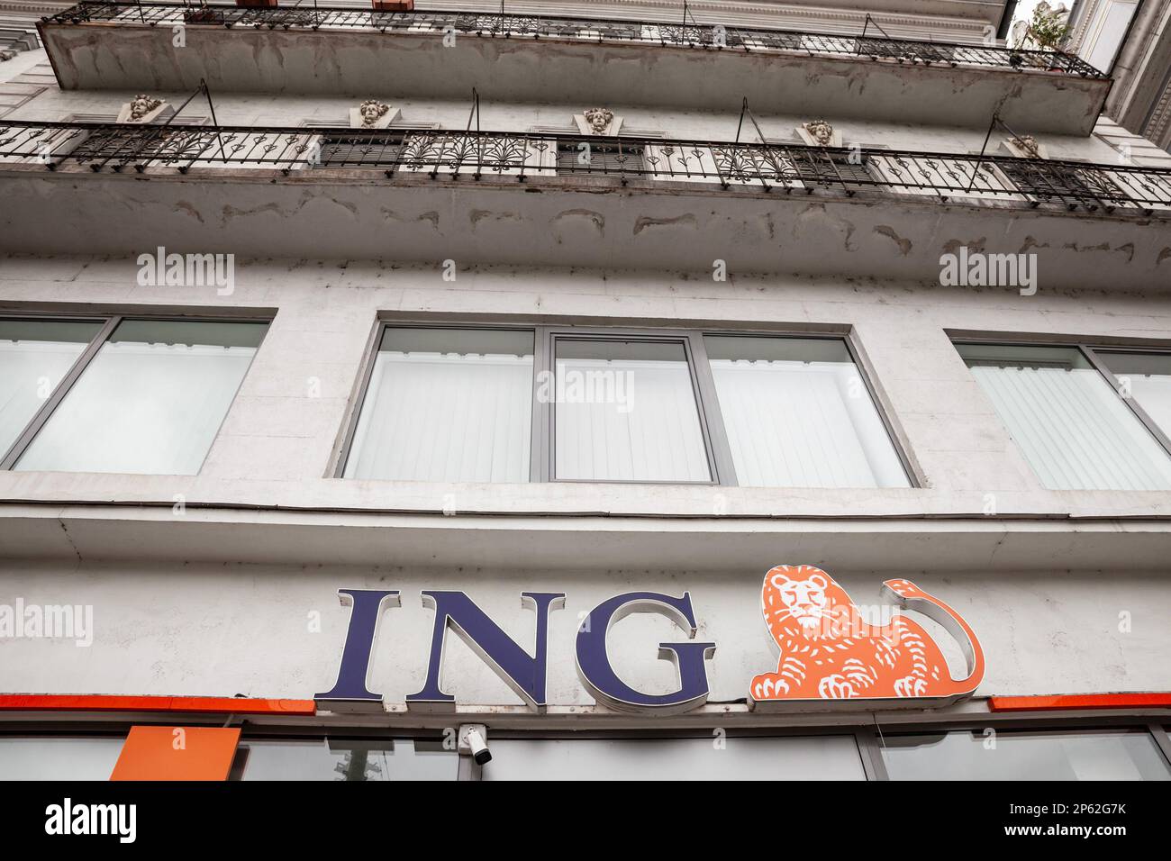 Picture of a sign with the logo of ING Bank taken on their branch for ...