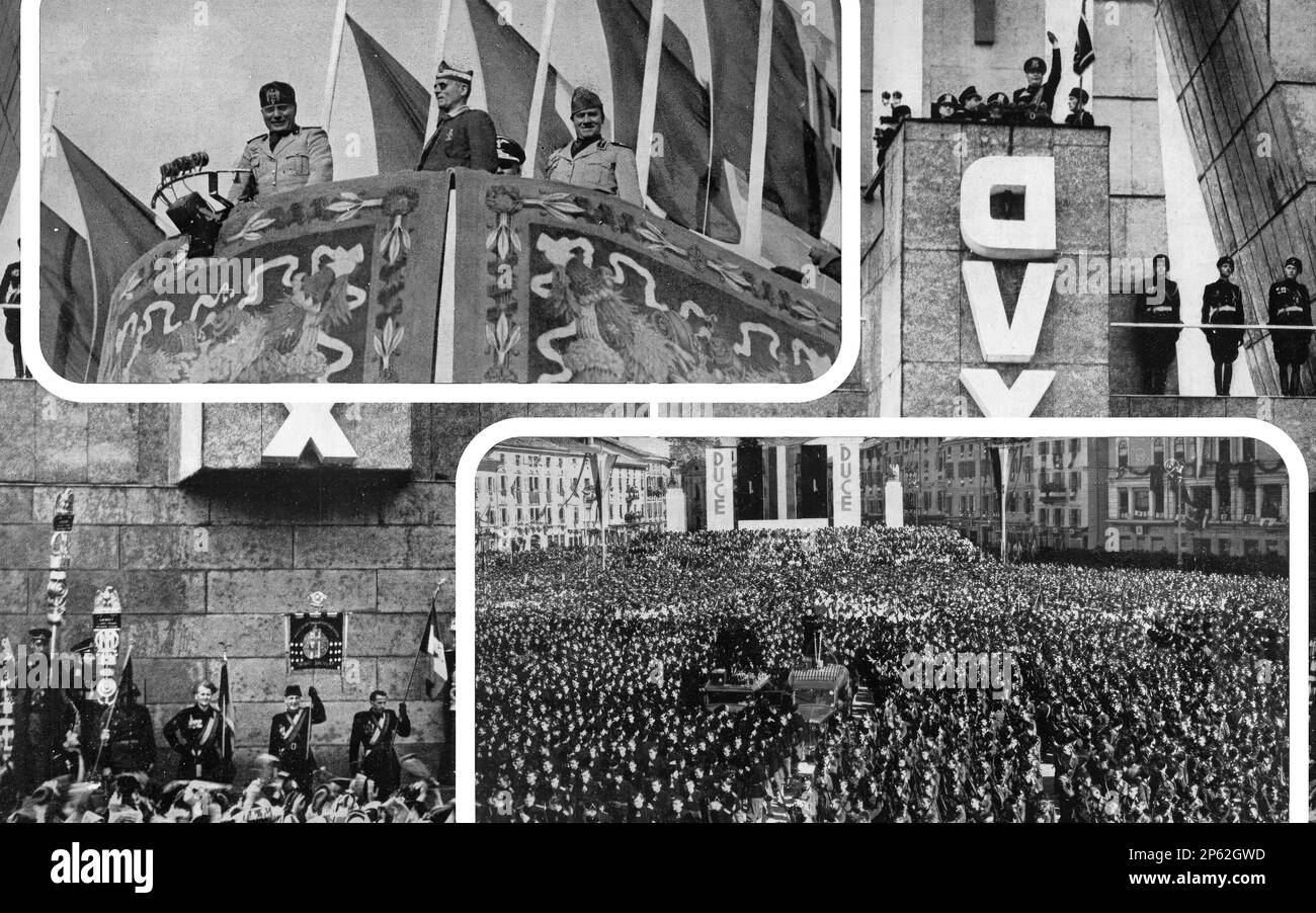 The oceanic gatherings of the fascist people to celebrate the Italian ...