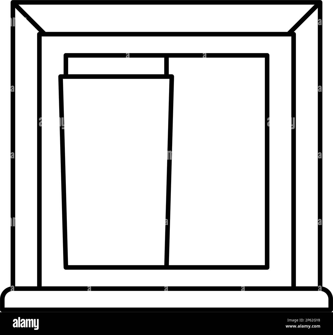 window building structure line icon vector illustration Stock Vector ...