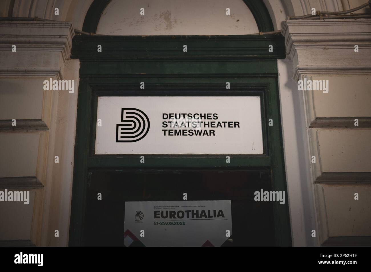 Picture of a sign with the logo of the German State Theater in ...