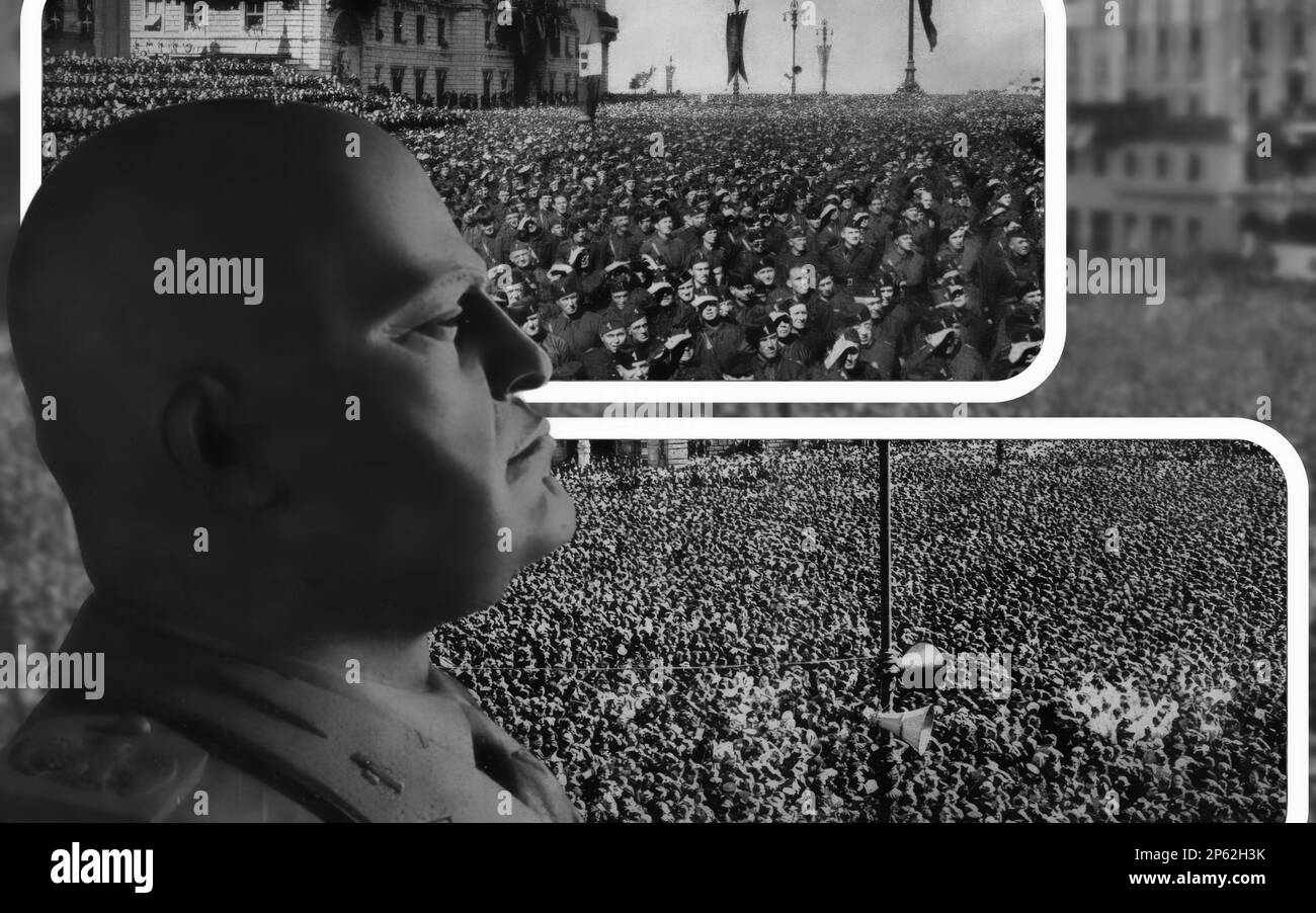 The oceanic gatherings of the fascist people to celebrate the Italian ...