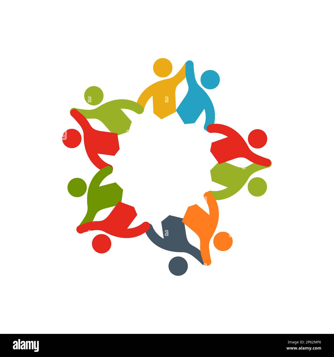 Vector Icon Graphic Teamwork Hug -Group of People Stock Vector Image ...