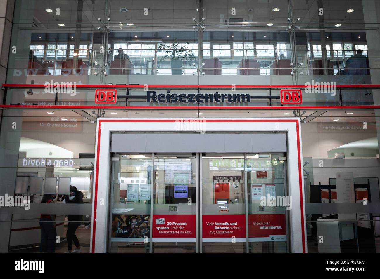 Picture of a sign with the logo of Deutsche Bahn on Cologne Train ...