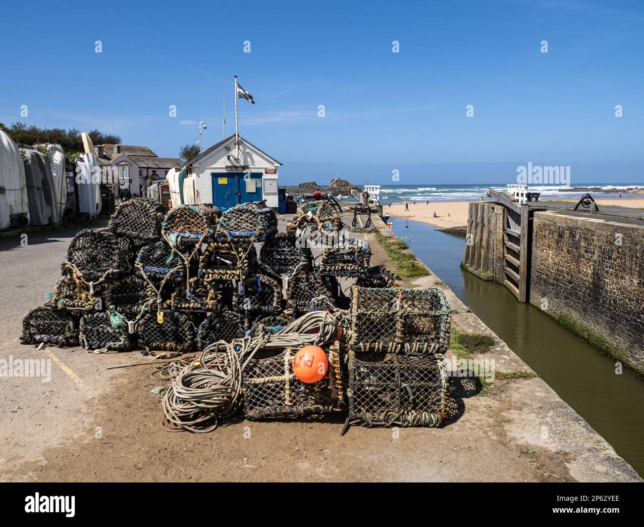 Bude seaside town in north east Cornwall, England Stock Photo - Alamy