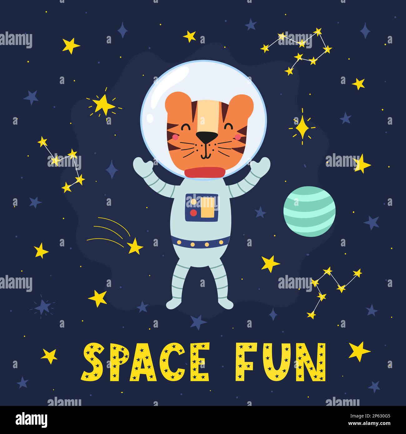 Tiger in space Stock Vector Images - Alamy