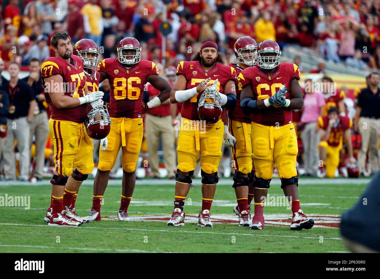 October 20, 2012: USC Trojans offensive tackle Kevin Graf #77,USC ...