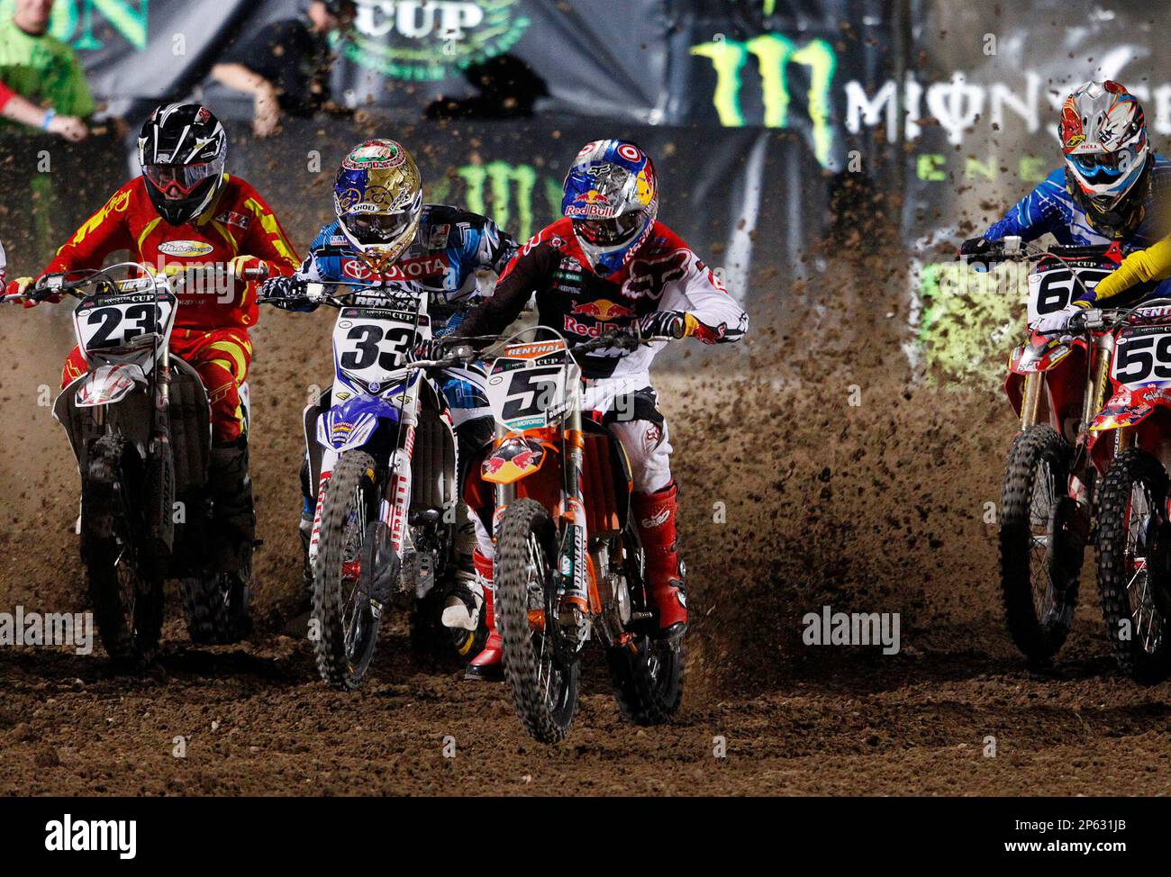 Ryan Dungey, 5, starts during the second main event at the Monster ...