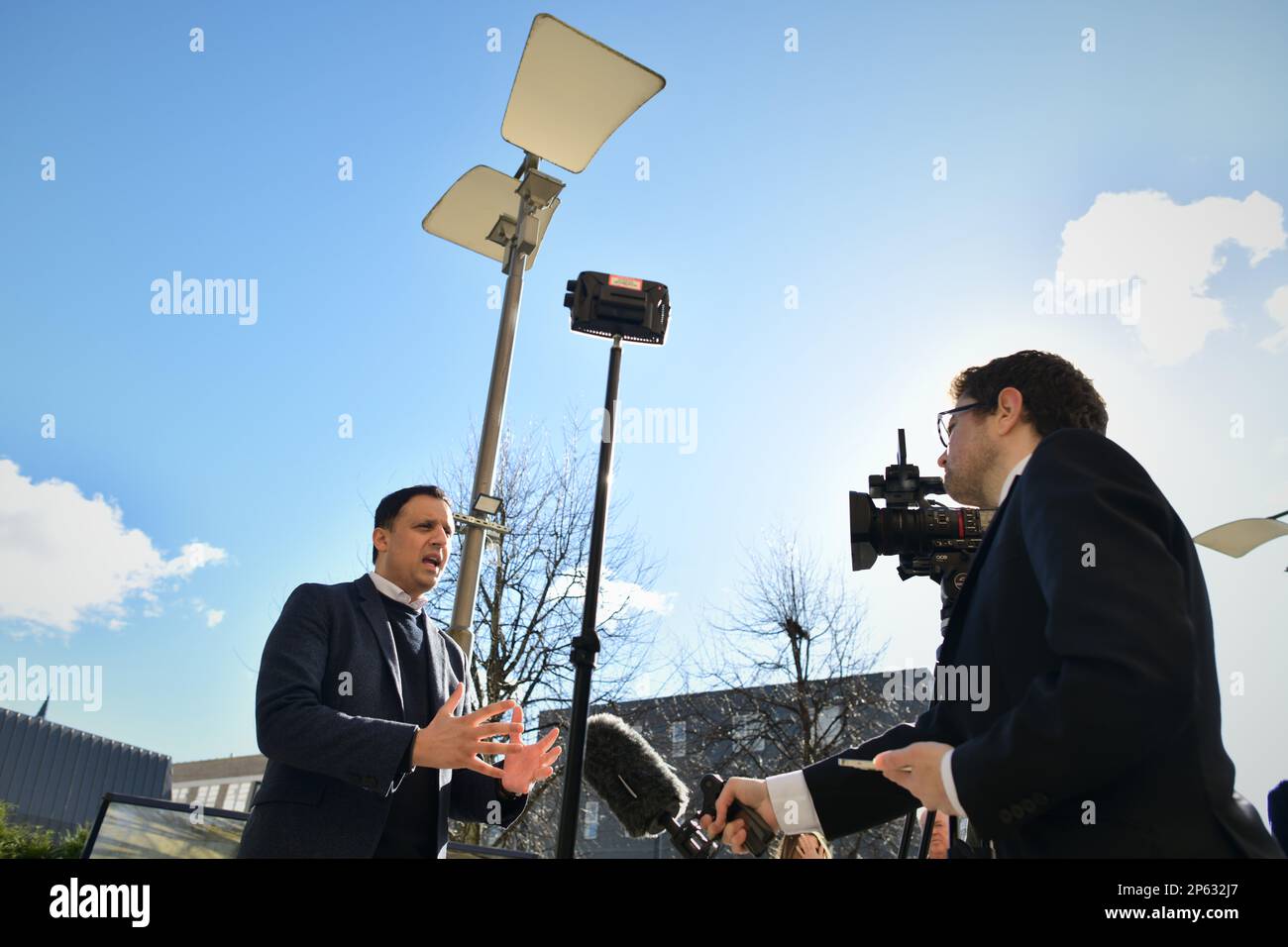 Glasgow Scotland Uk 07 March 2023 Scottish Labour Leader Anas Sarwar