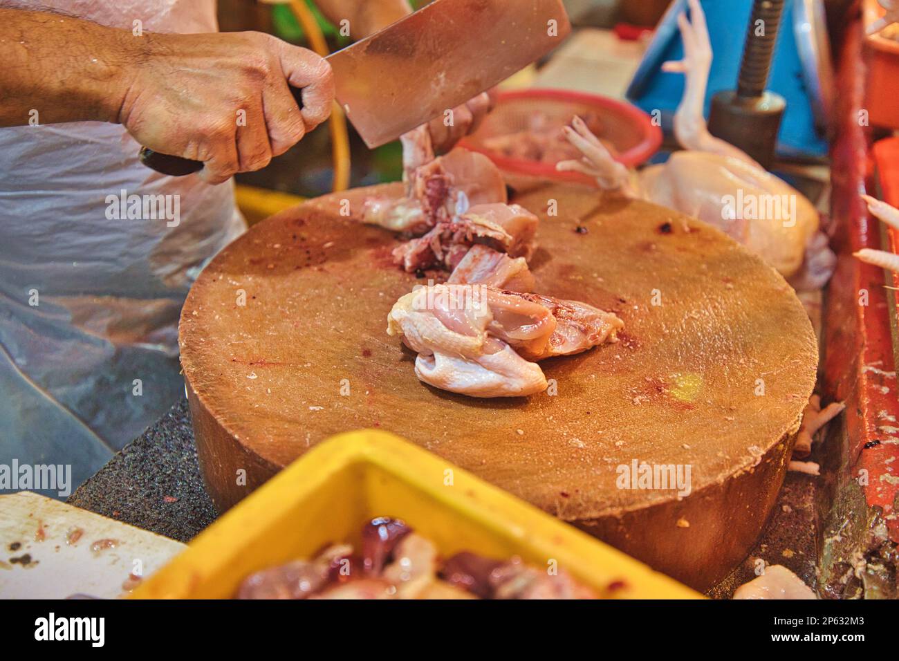A snapshot of butchered meat in Kuala Lumpur's Chow Kit Road Market ...