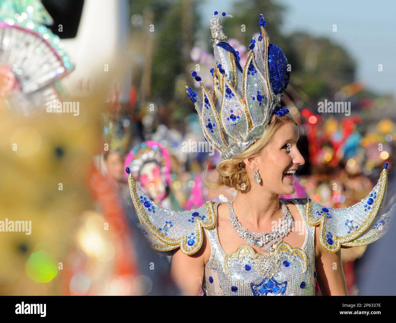 Lady-in-waiting Amelia Ewert, wears her Star of Siam gown at the Texas ...
