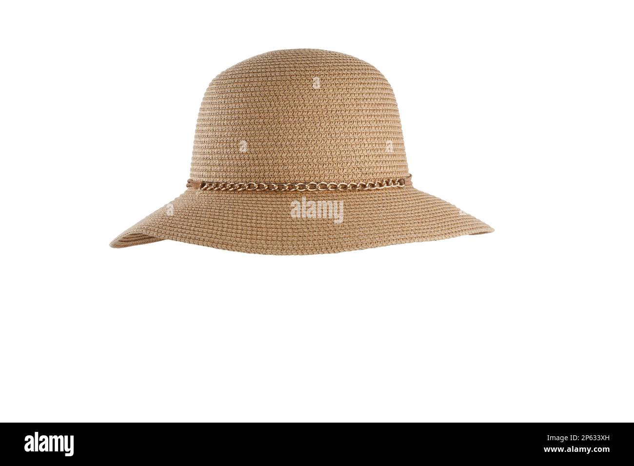 Womens summer straw hat isolated on white background Stock Photo - Alamy