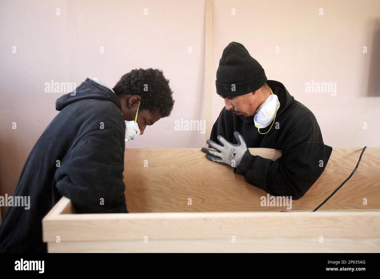 Dave Parham of Manderson, left, and Jesse Little Moon of Wounded Knee ...