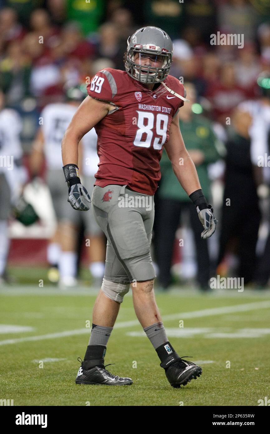 Washington State Cougars Travis Long (89) in action during a game ...