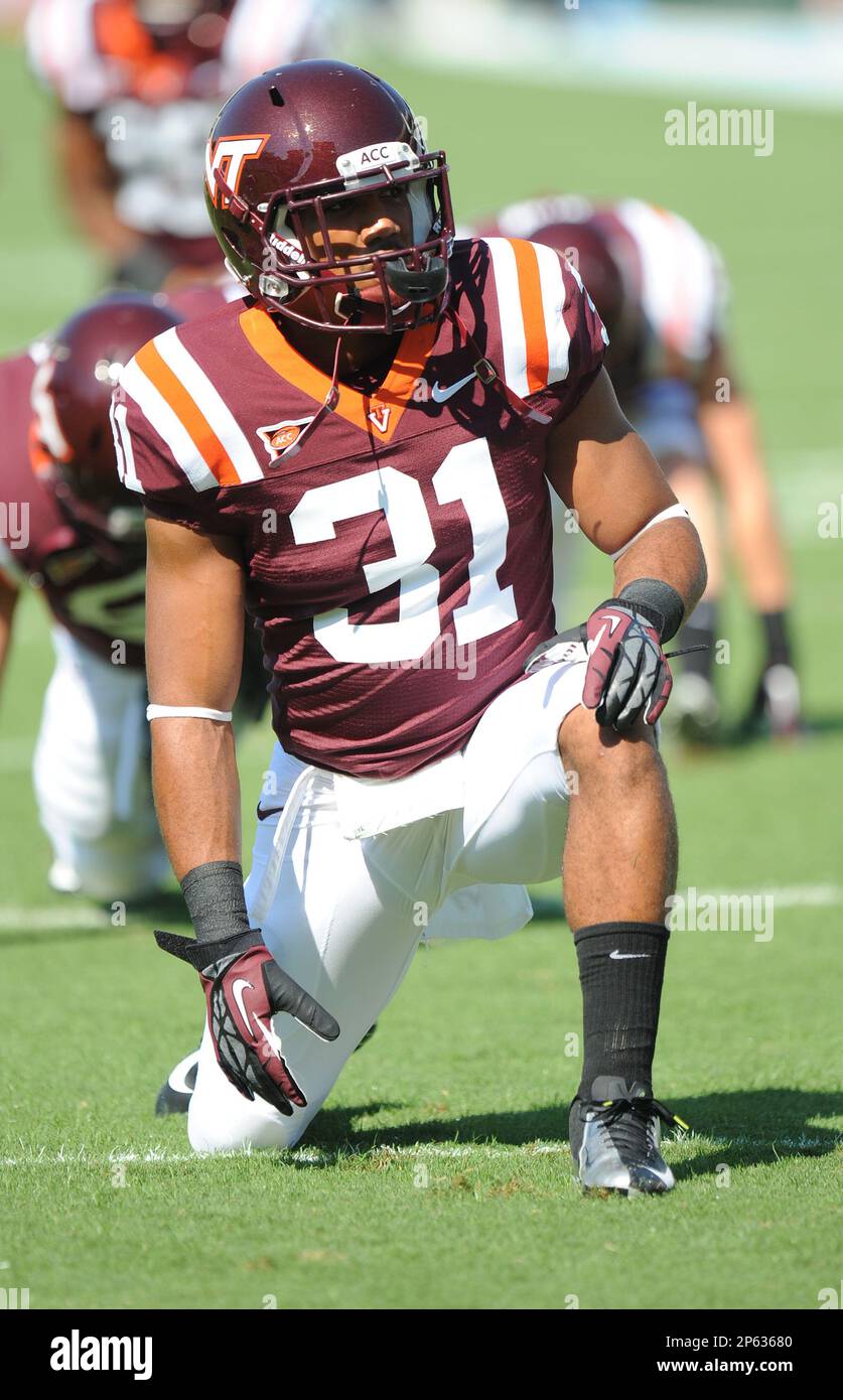 Virginia Tech Hokies Donovan Riley (31) in action during a game against ...