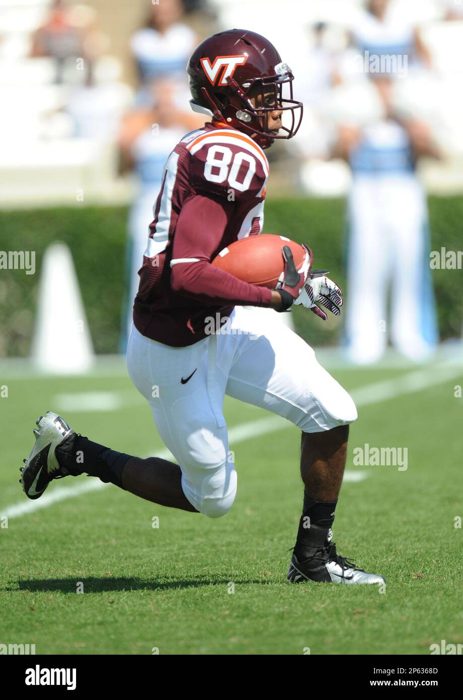 Virginia Tech Hokies Demitri Knowles (80) in action during a game ...
