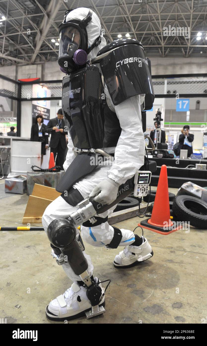 Cyberdyne Inc. robot company, unveils a new HAL ( hybrid assistive limb ...