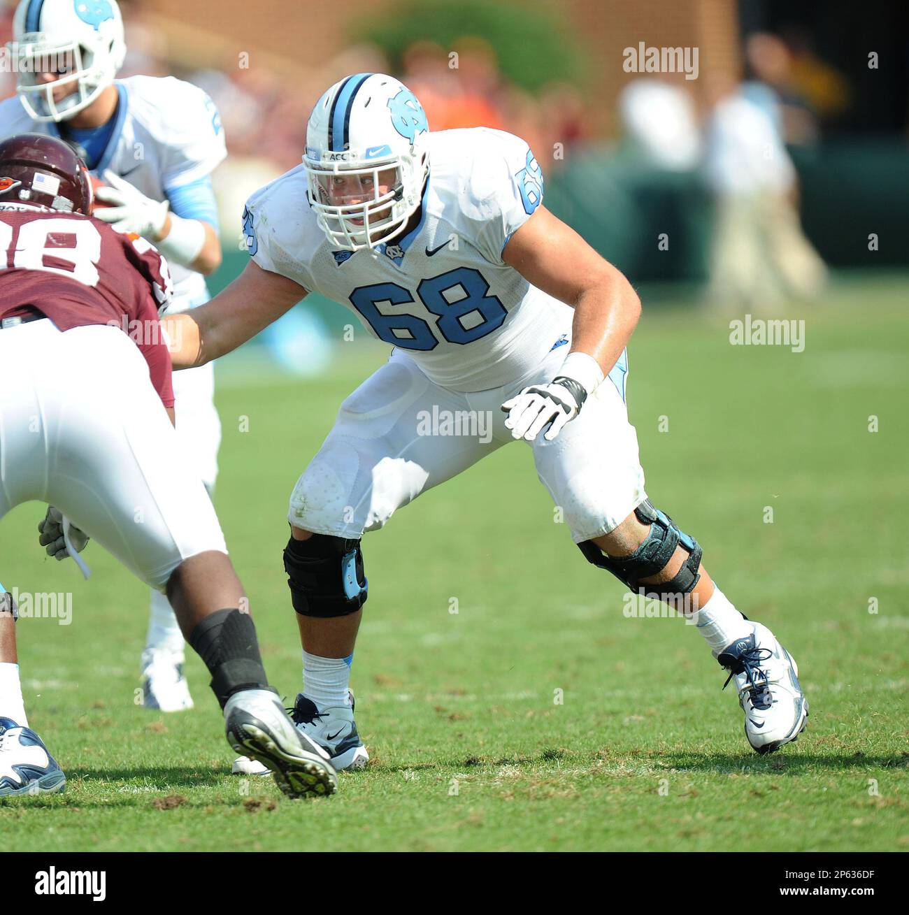 North Carolina Tarheels James Hurst (68) in action during a game ...