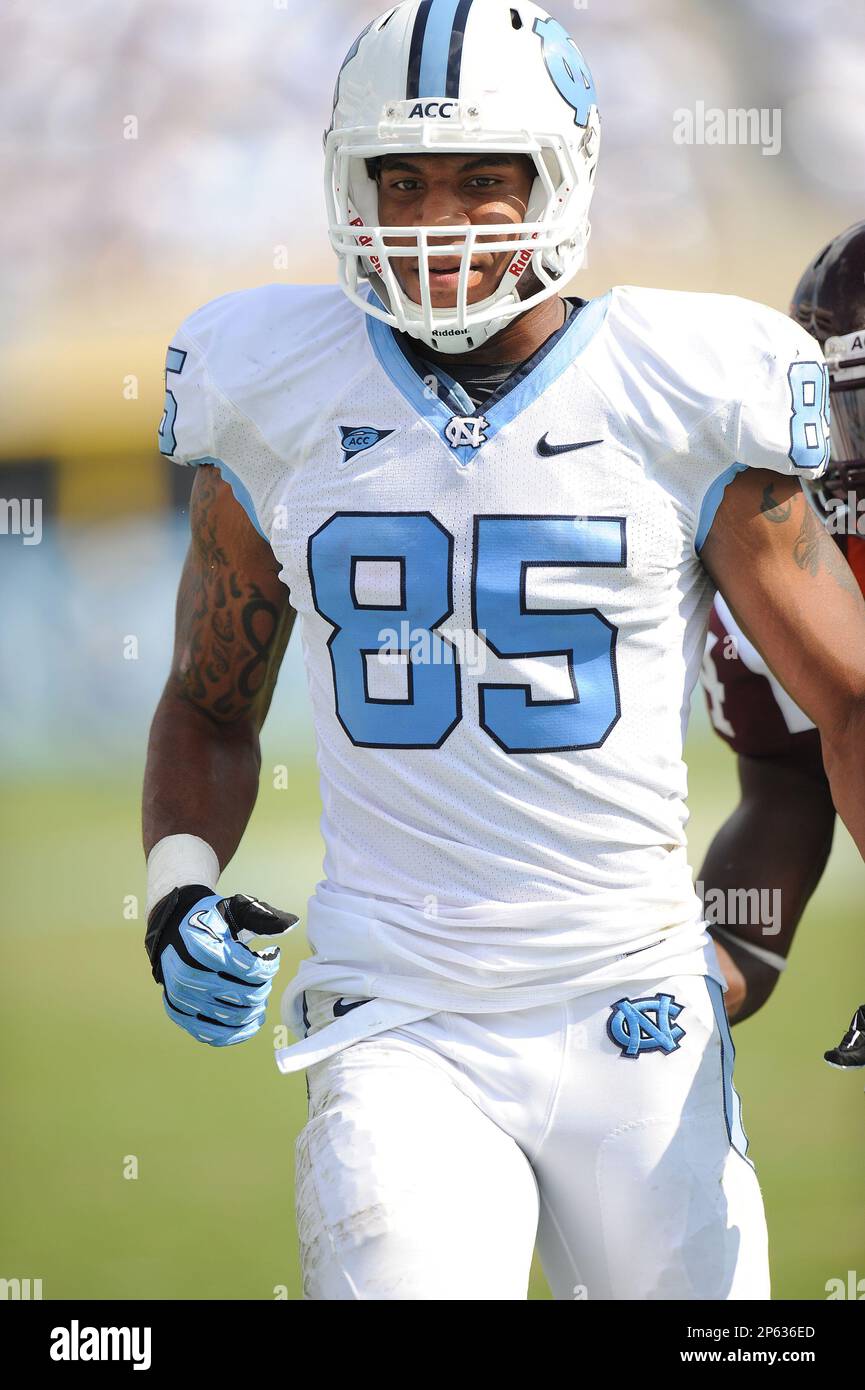 North Carolina Tarheels Eric Ebron (85) in action during a game against ...