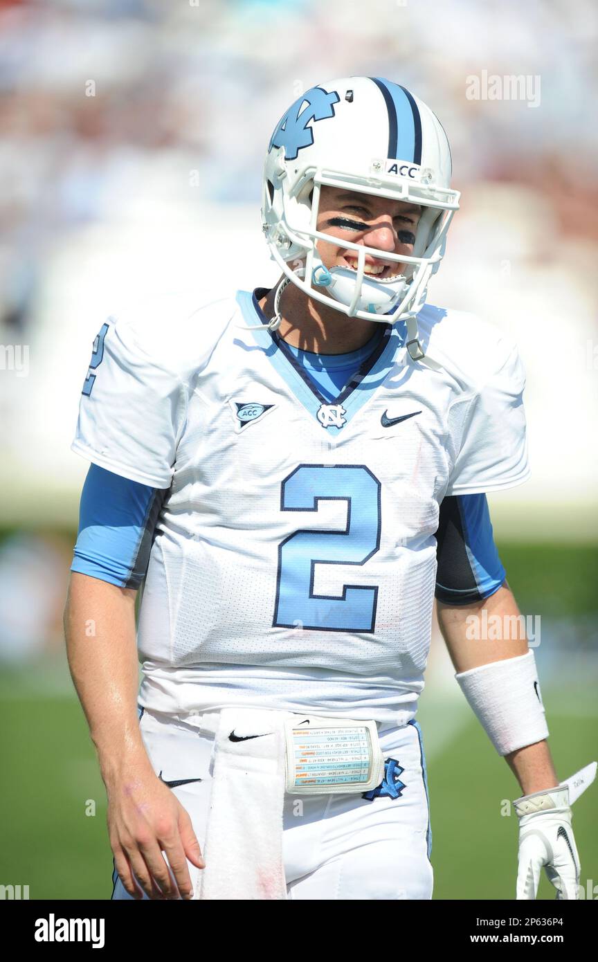 North Carolina Tarheels Bryn Renner (2) in action during a game against ...