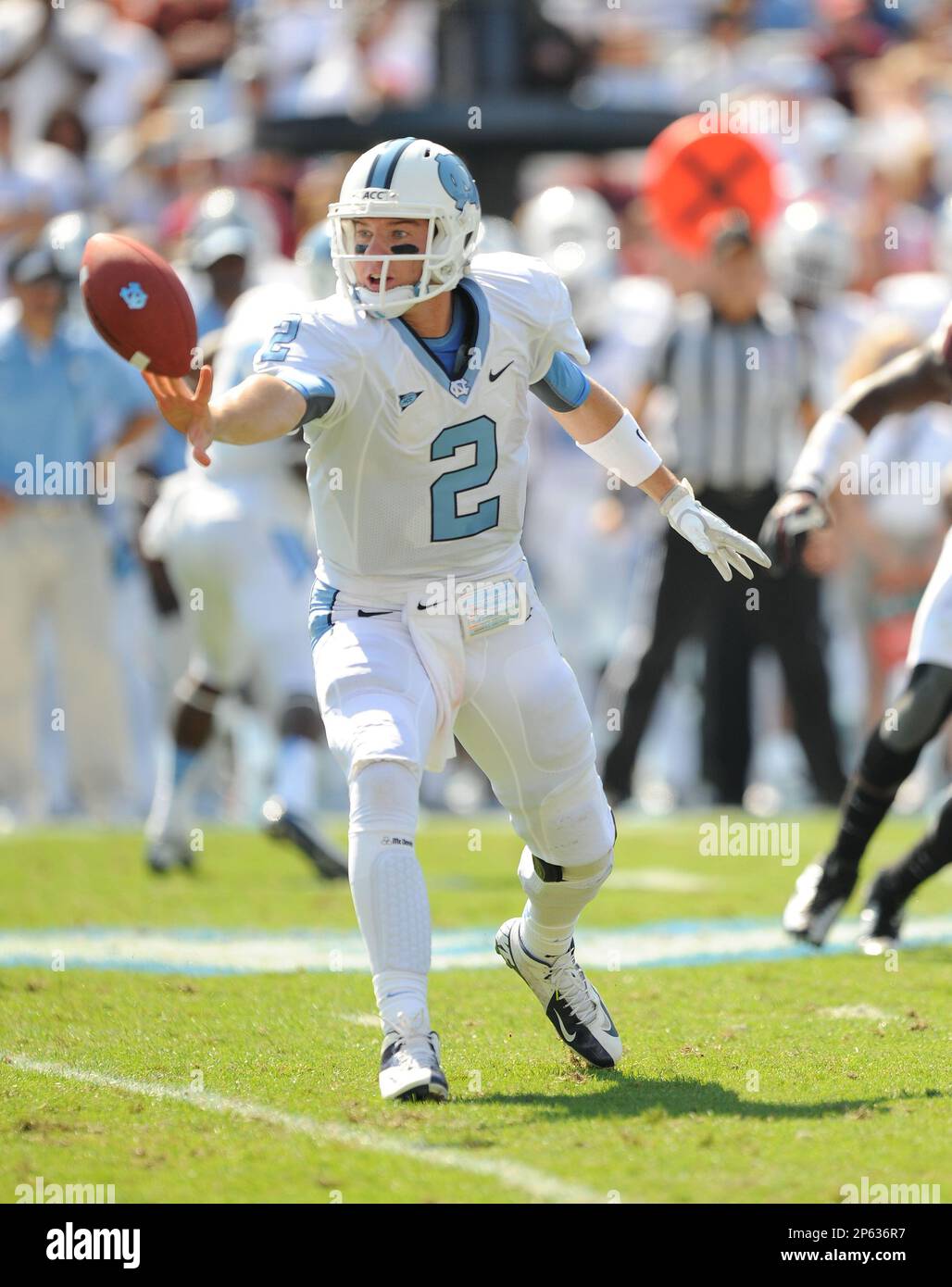 North Carolina Tarheels Bryn Renner (2) in action during a game against ...