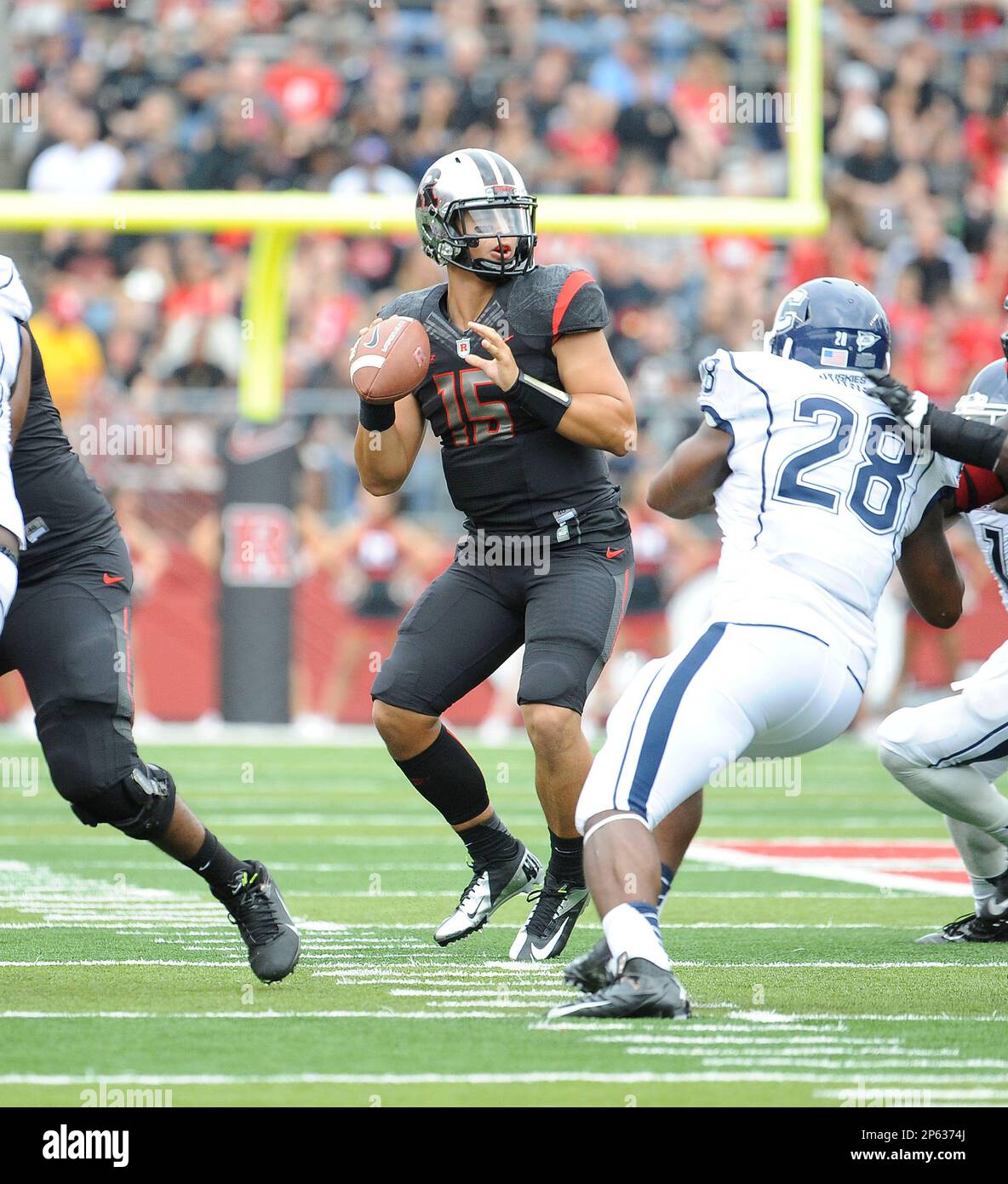 Rutgers Scarlet Knights Gary Nova (15) in action during a game against ...