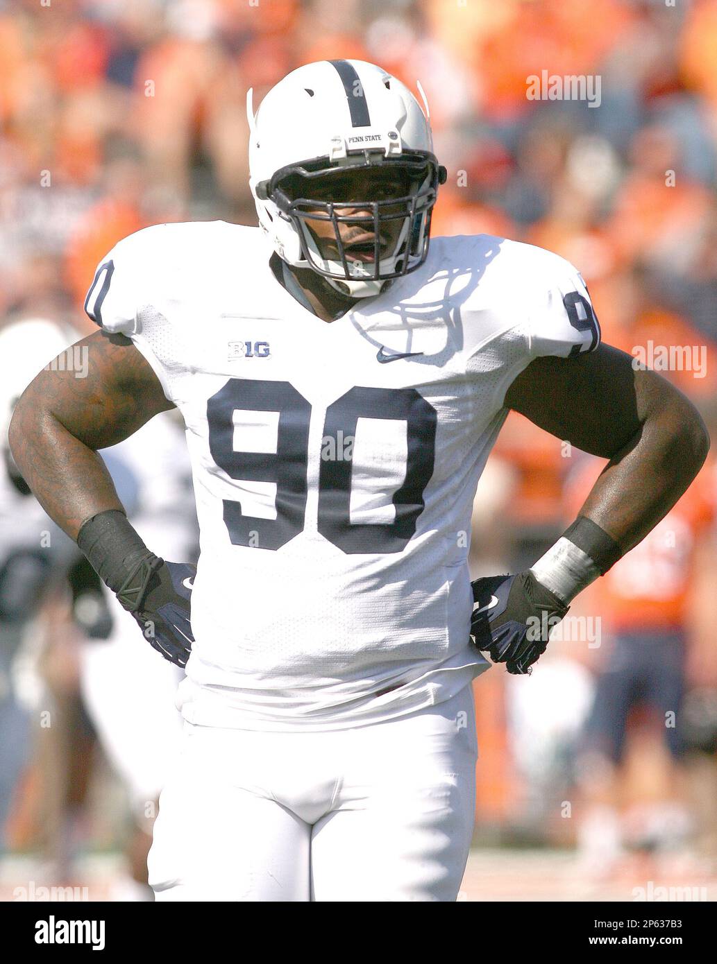 Penn State Nittany Lions Sean Stanley (90) in action during a game ...