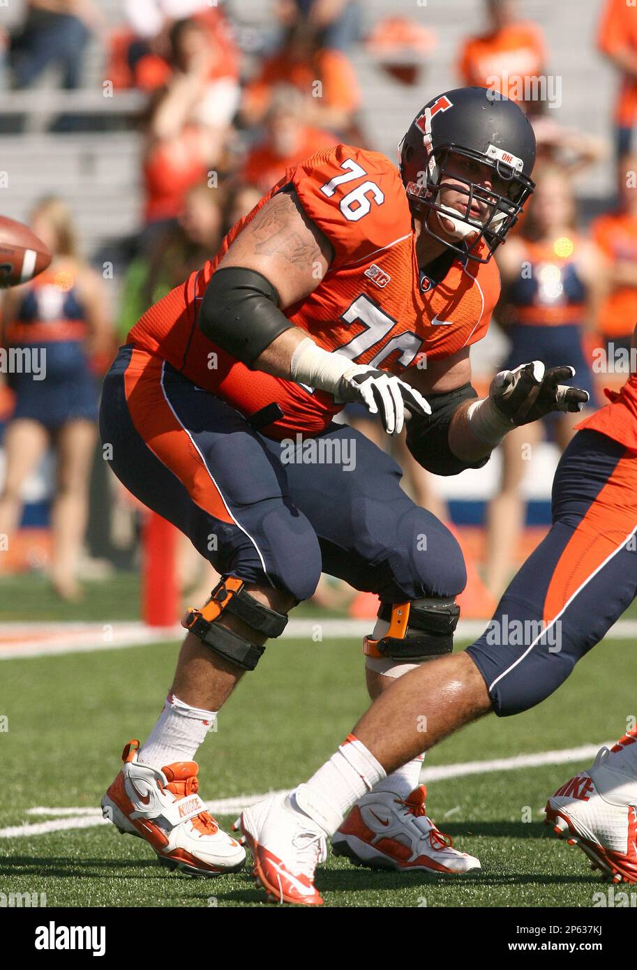 Illinois Illini Graham Pocic (76) in action during a game against Penn ...