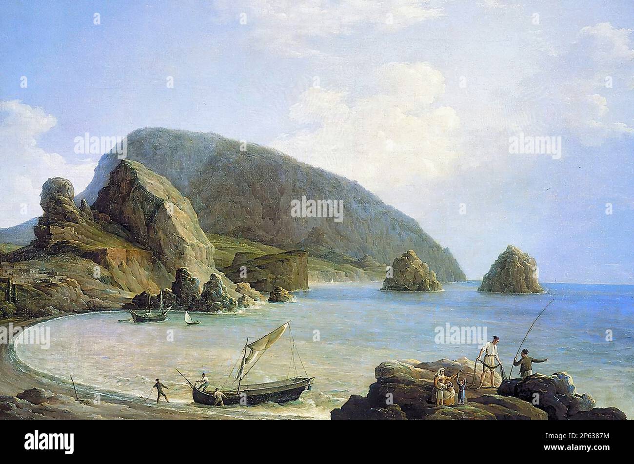 Чернецов Никанор - Вид на гору Аю-Даг Крым 2 - Русская школа - XIX век ...